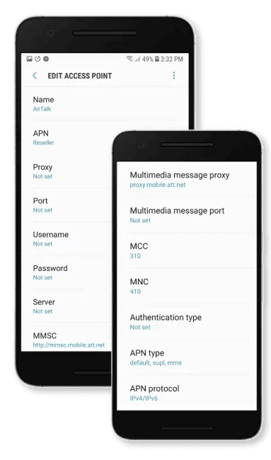 APN Setup Guide - AirTalk Wireless