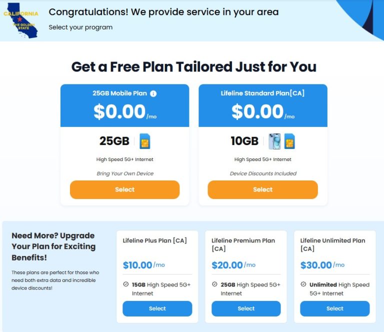 California Lifeline Unlimited Data – Best Free Phone Plans & How to ...